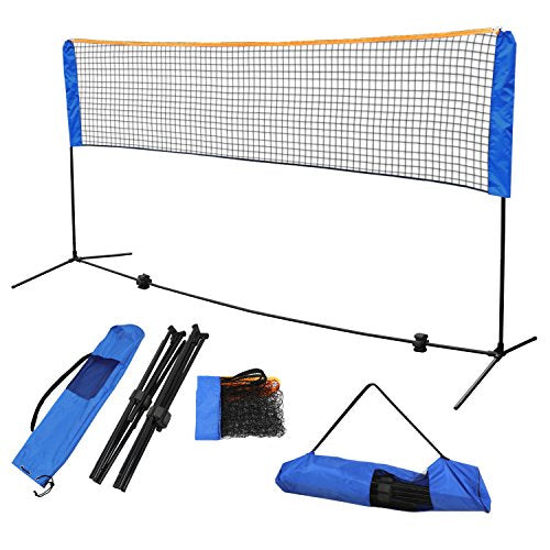 TELOON Instant Setup Portable 10FTX 5FT Badminton Net Set Kids' Volley ...