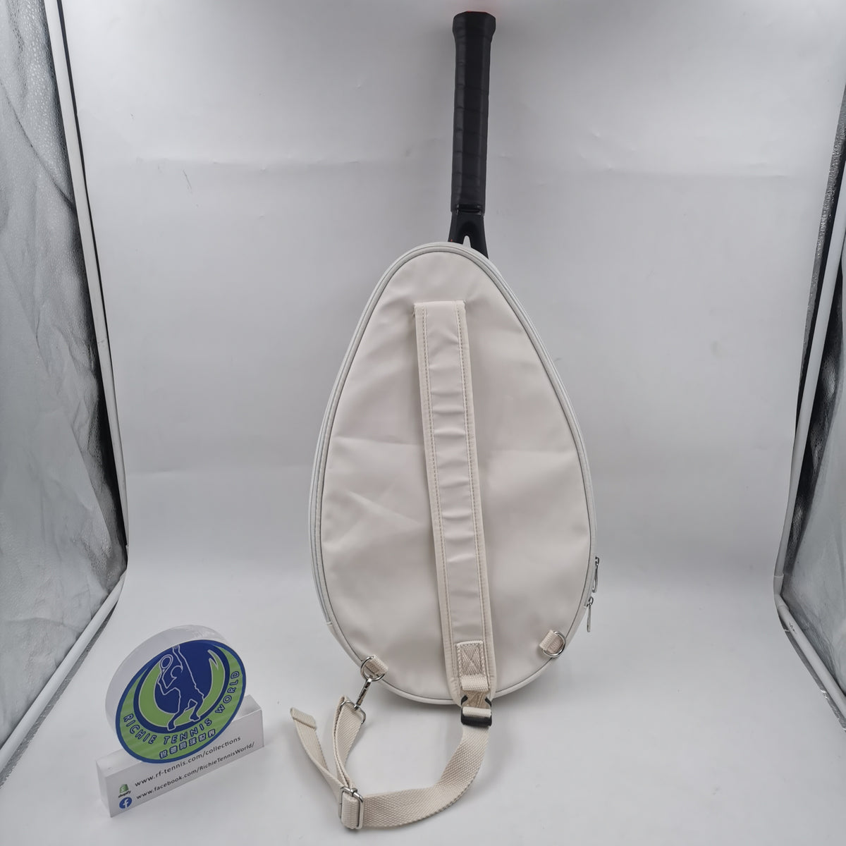 HINDUL Women's Racket Holder Sling Bag for Tennis/Badminton Raw White ...