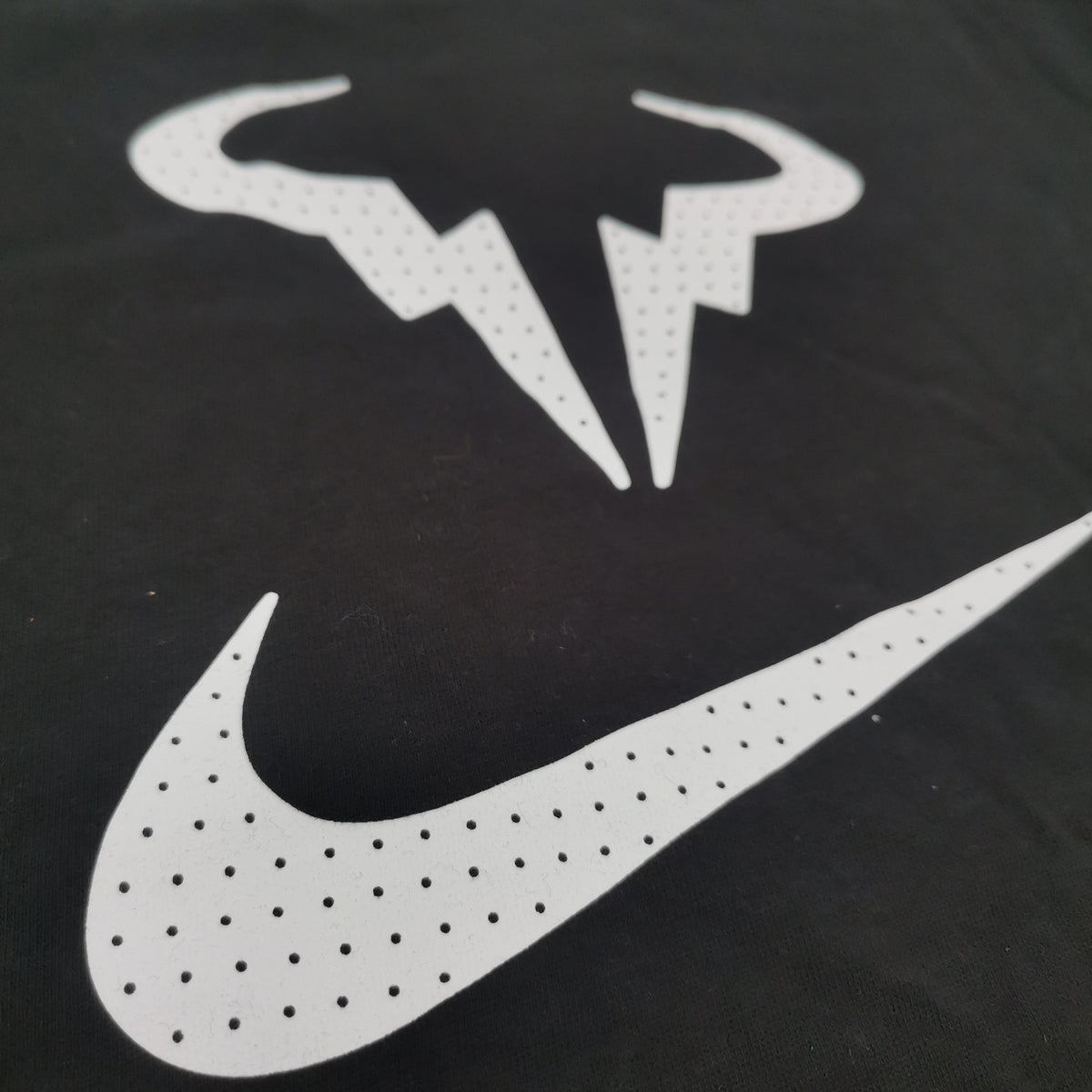 The Nike Tee Rafa Nadal Logo Dri-Fit Men's Black White T-shirt DR7724 ...